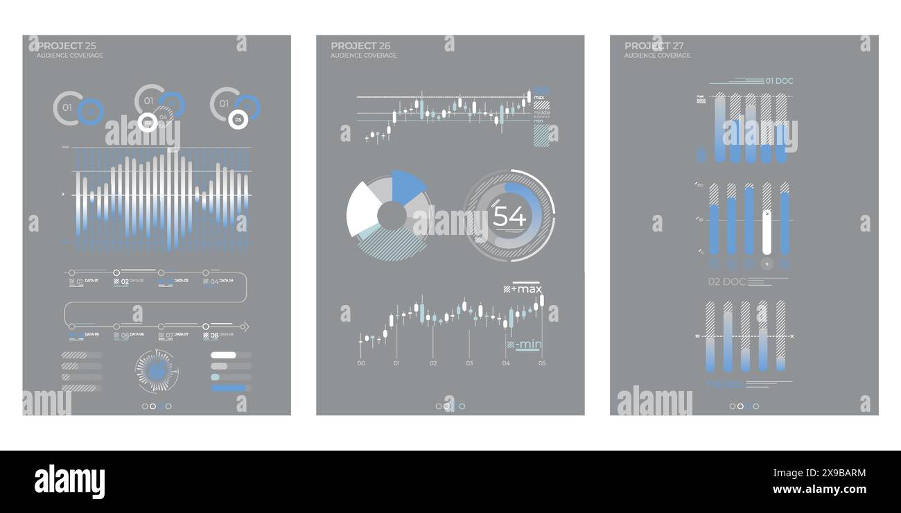 Finance elements commercial charts. Abstract visual vector illustration ...