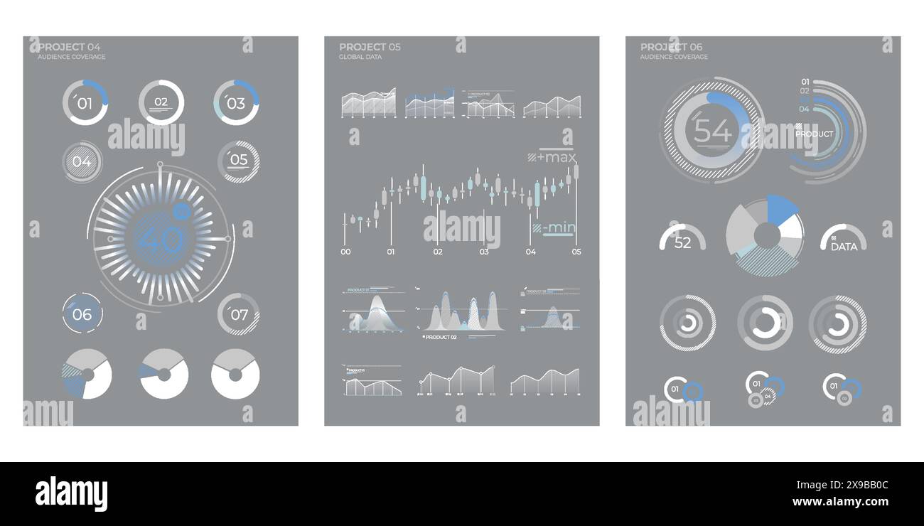 Design business elements charts in color. Finance Charts Stock Vector ...