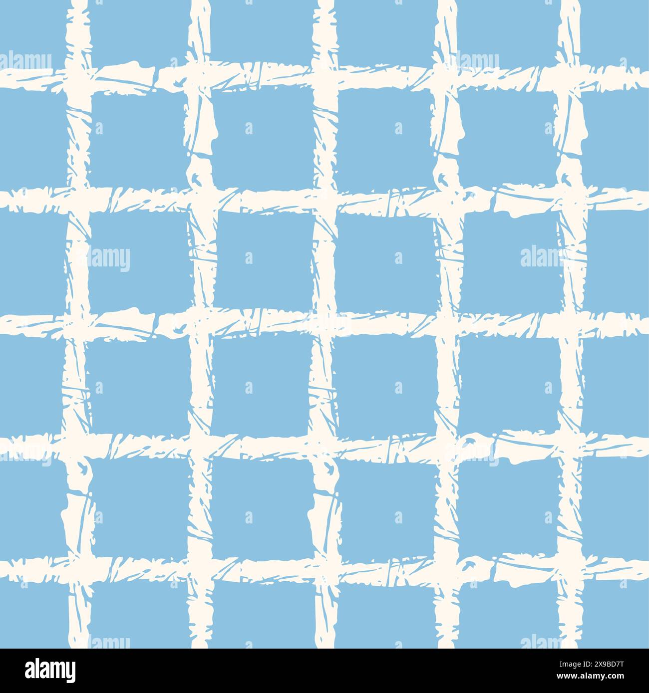 Vector hand drawn crayon checkered pattern. cottagecore Doodle Plaid ...