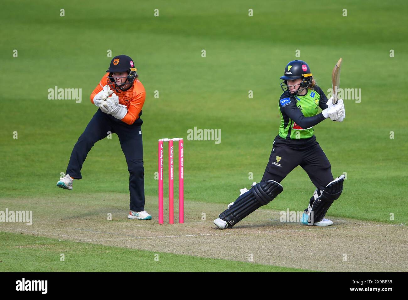 Southampton, UK. 30 May 2024. Emma Corney of Western Storm batting ...