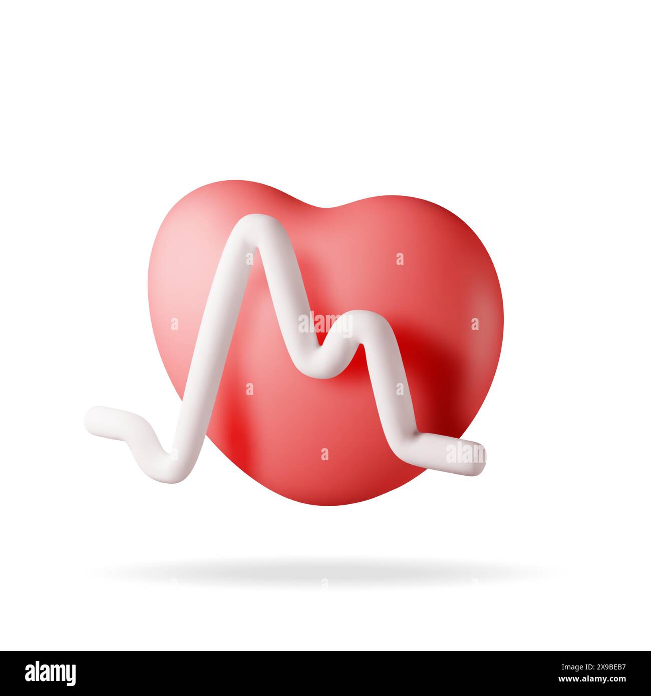 Red heartbeat pulse frequency Stock Vector Images - Alamy