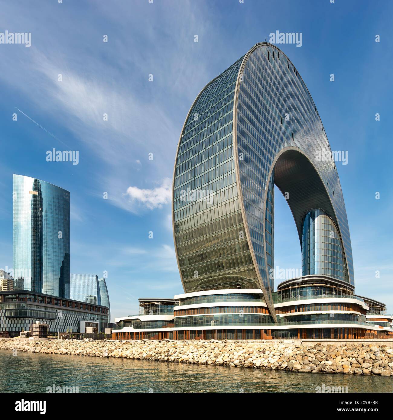 Crescent Hotel in Baku, Azerbaijan, features unique architecture under ...