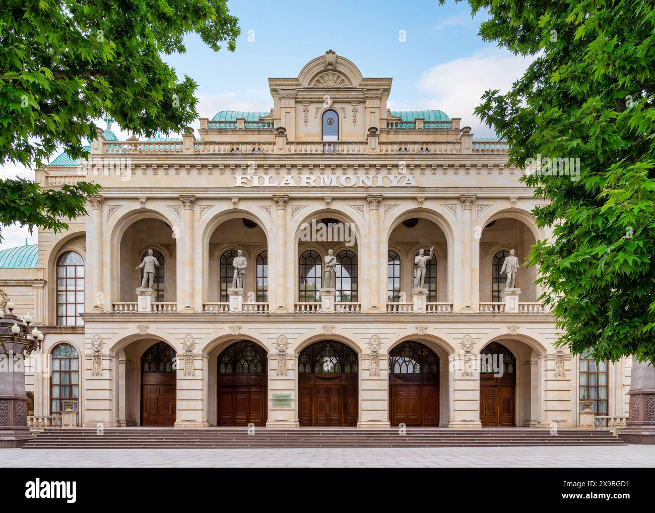 Ganja State Philharmonic Hall in Ganja, Azerbaijan. The building ...