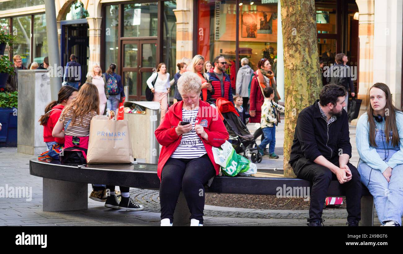 Cardiff, Wales, Oct 29 2023: Street photography, busy afternoon in ...