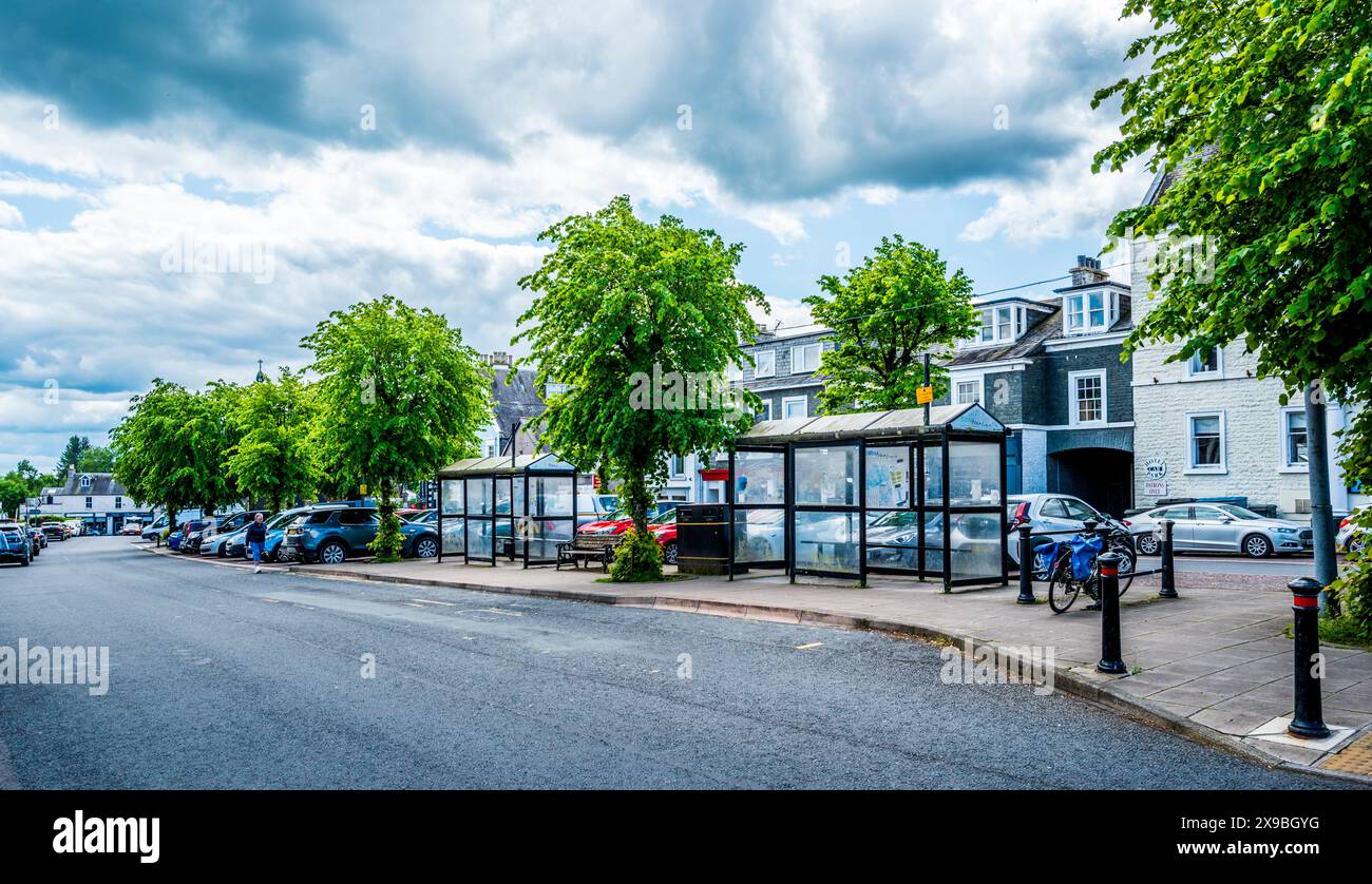 The High Street in Moffat, Dumfries & Galloway, Scotland Stock Photo ...