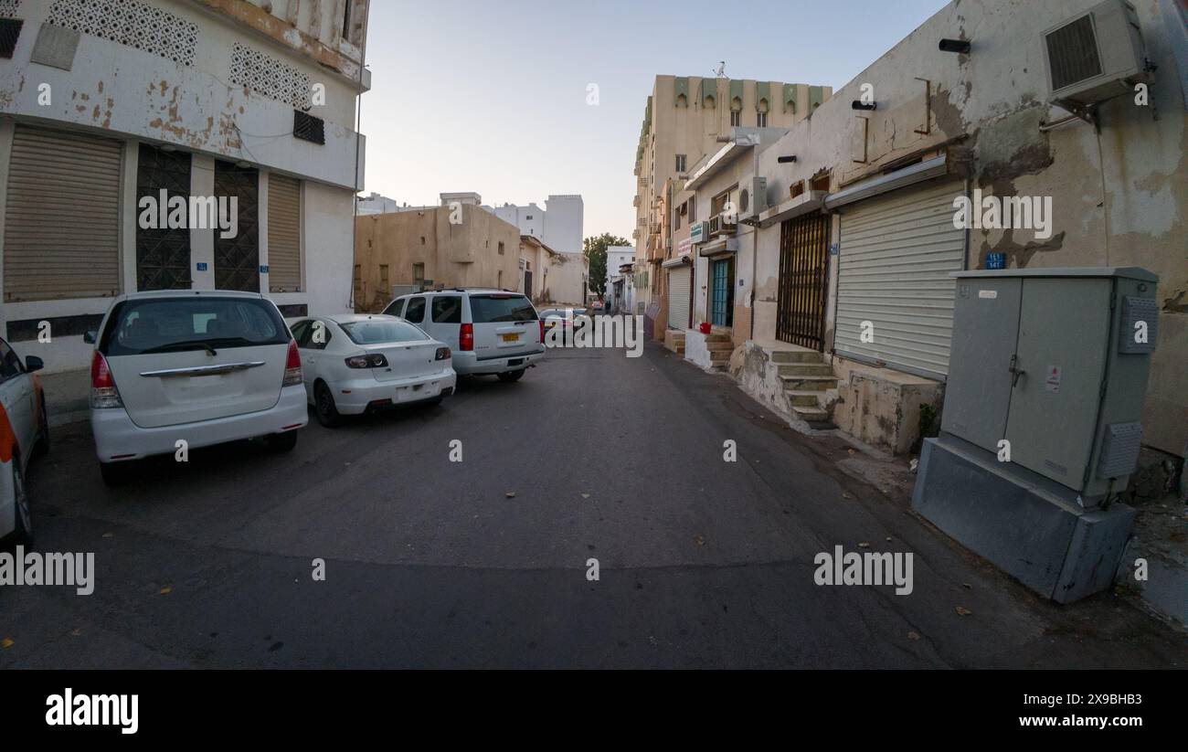 Photography of city street in Oman, Muscat during spring sunny evening ...