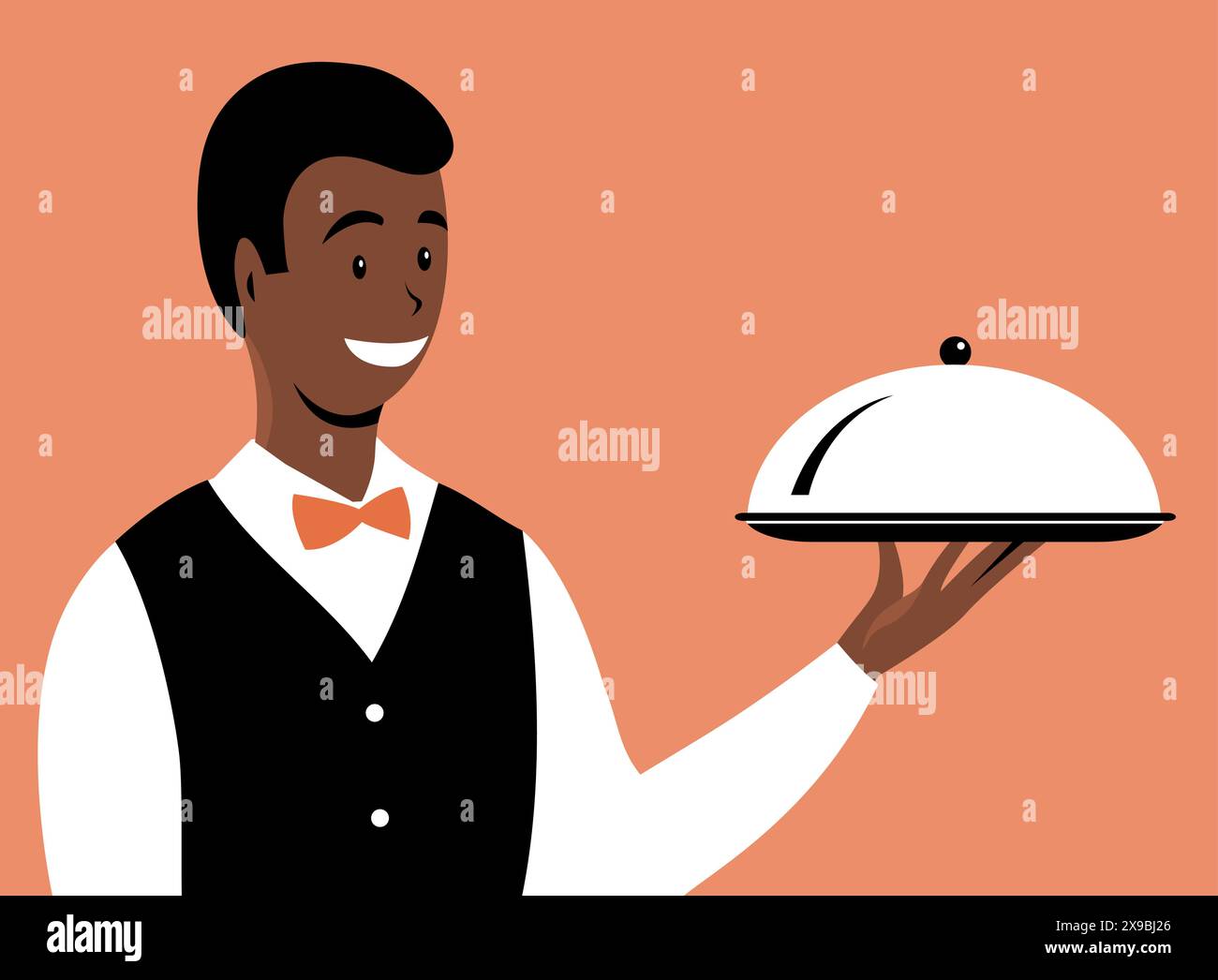 African man in kitchen Stock Vector Images - Alamy