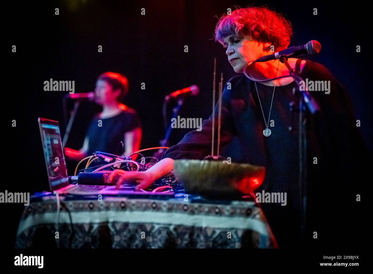 Edinburgh, Scotland. Wed 29 May 2024. Folk band Burd Ellen onstage at ...