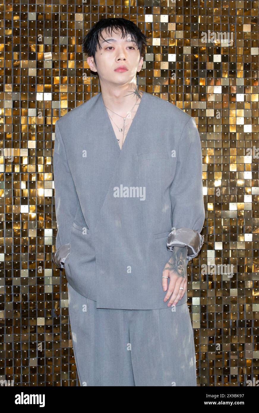 Seoul, South Korea. 30th May, 2024. South Korean rapper Woo Won-jae, attends a photocall for the ...