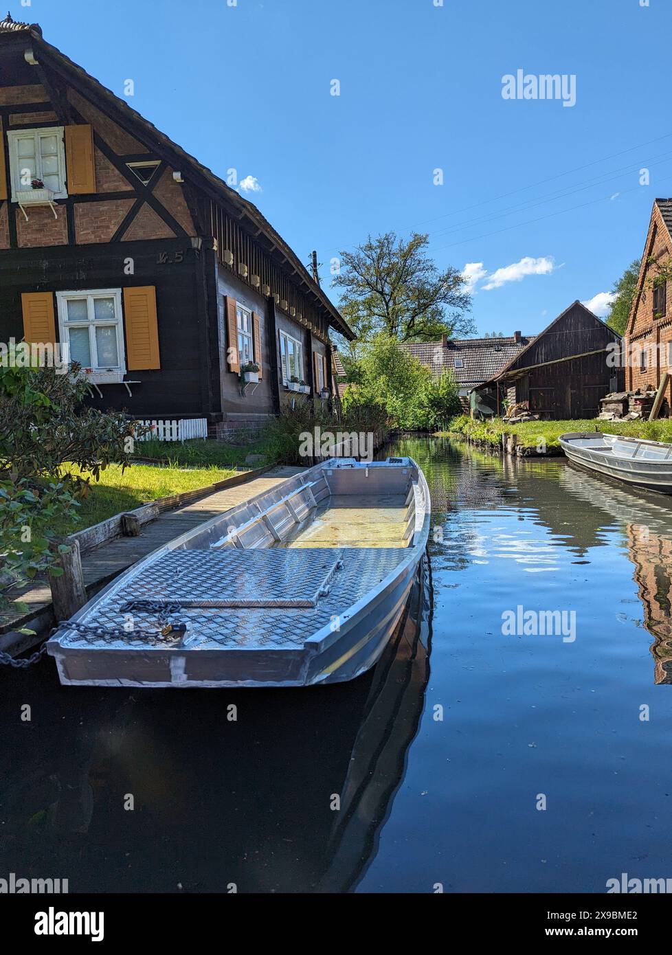 Germany, Spreewald Biosphere Reserve, April 27, 2024: Tranquil Canoeing ...