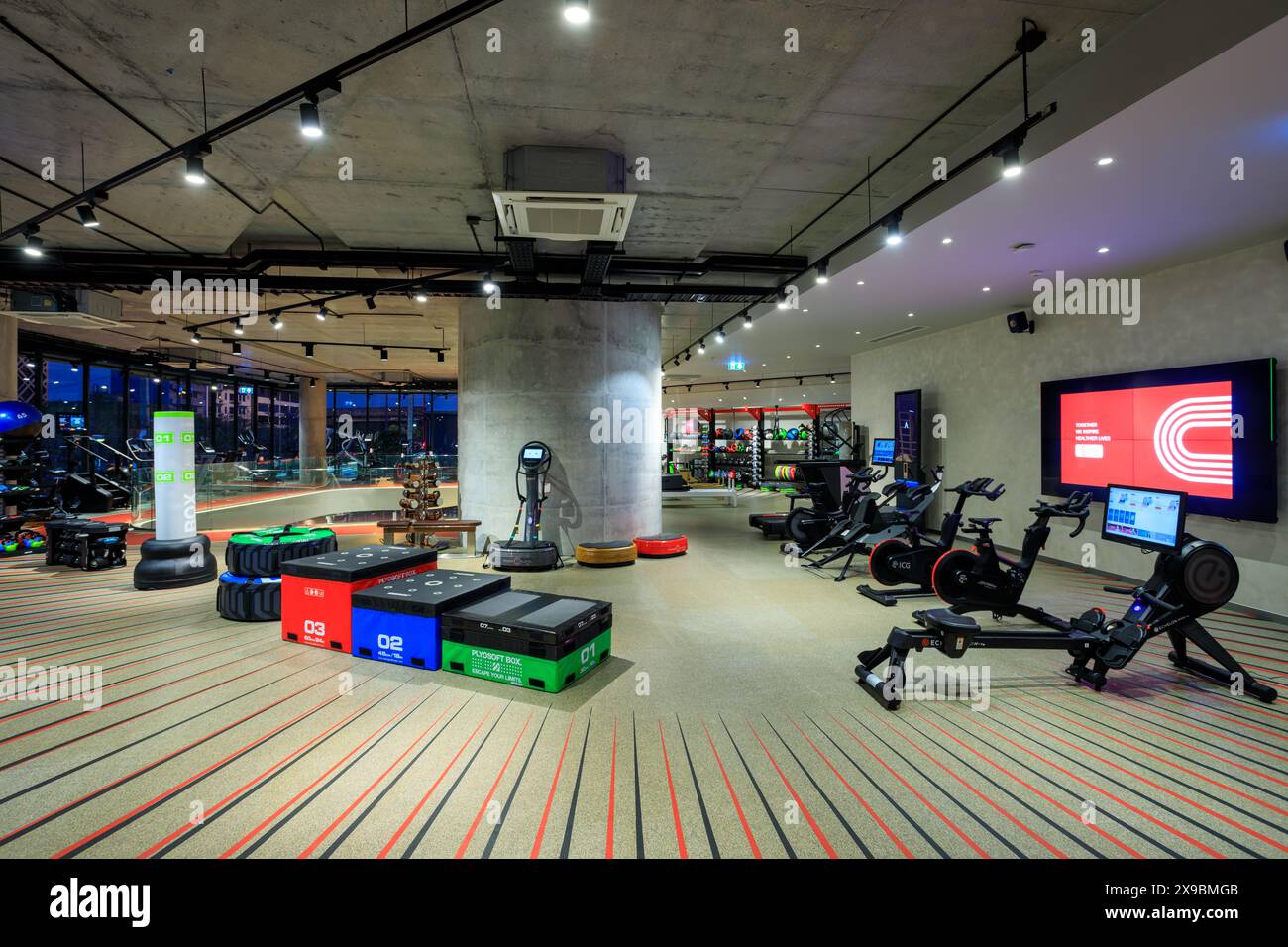 Bangkok, Thailand - March 12, 2024: Interior of the fitness gym ...