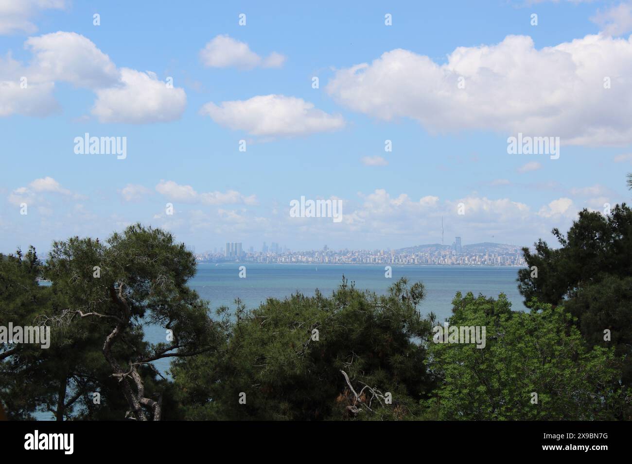 Landscape of the Princes' Islands in Turkey. Beautiful view of the ...