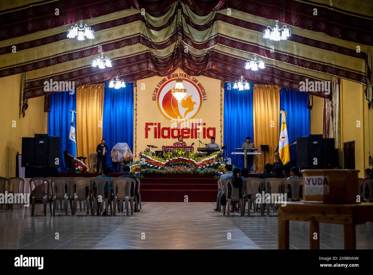 Pentecostal Church service, San Marcos La Laguna, Lake Atitlan ...