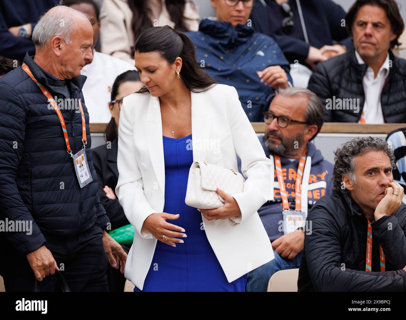 Paris, France. 30th May, 2024. Goffin's father Michel Goffin and Goffin ...