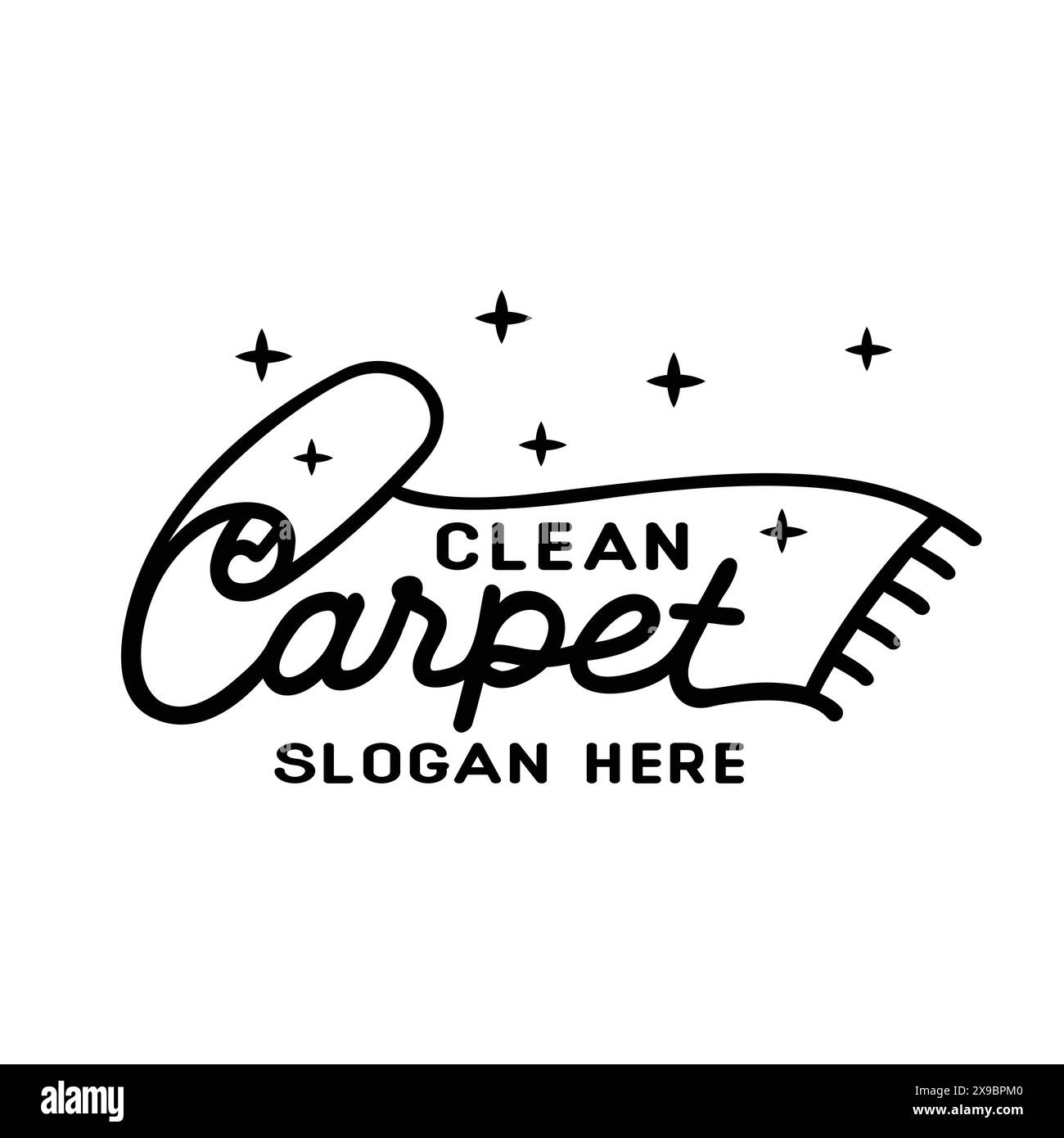 Clean carpet logo vector. Interiors cleaning carpet service business ...