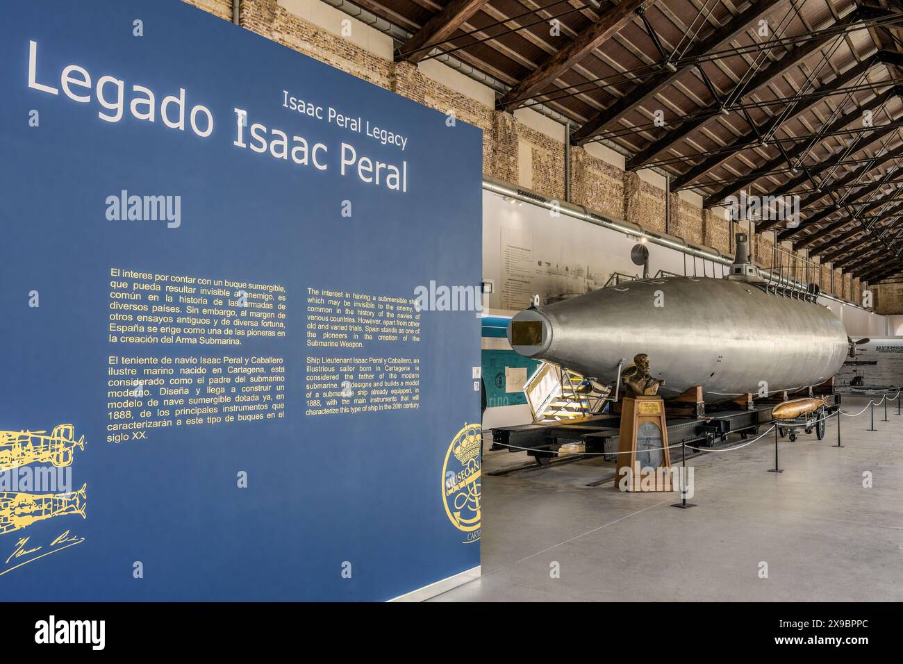 Naval Museum of Cartagena - room of Isaac Peral's legacy - the world's ...