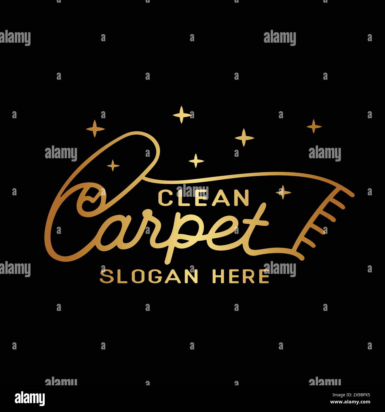 Clean carpet logo vector. Interiors cleaning carpet service business ...