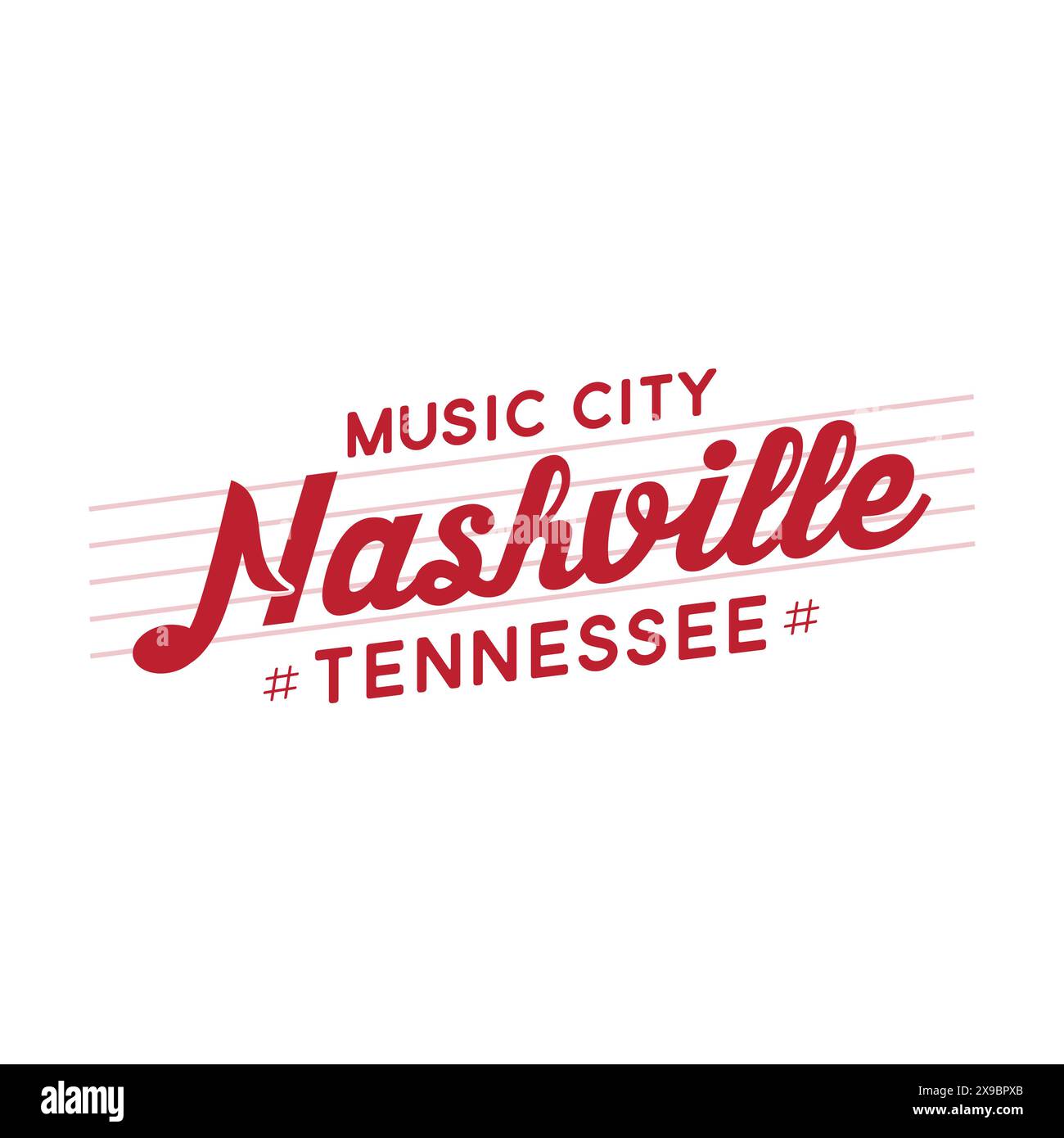 Nashville lettering design template. Nashville, Tennessee typography ...