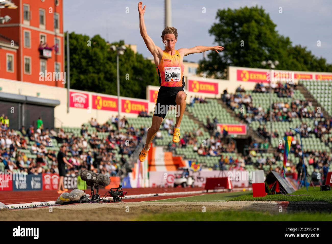 Oslo 20240530. Norwegian Sander Skotheim during the length competition ...