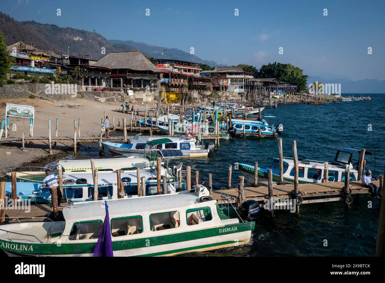 Harbour, Panajachel, Lake Atitlan, Guatemala Stock Photo - Alamy