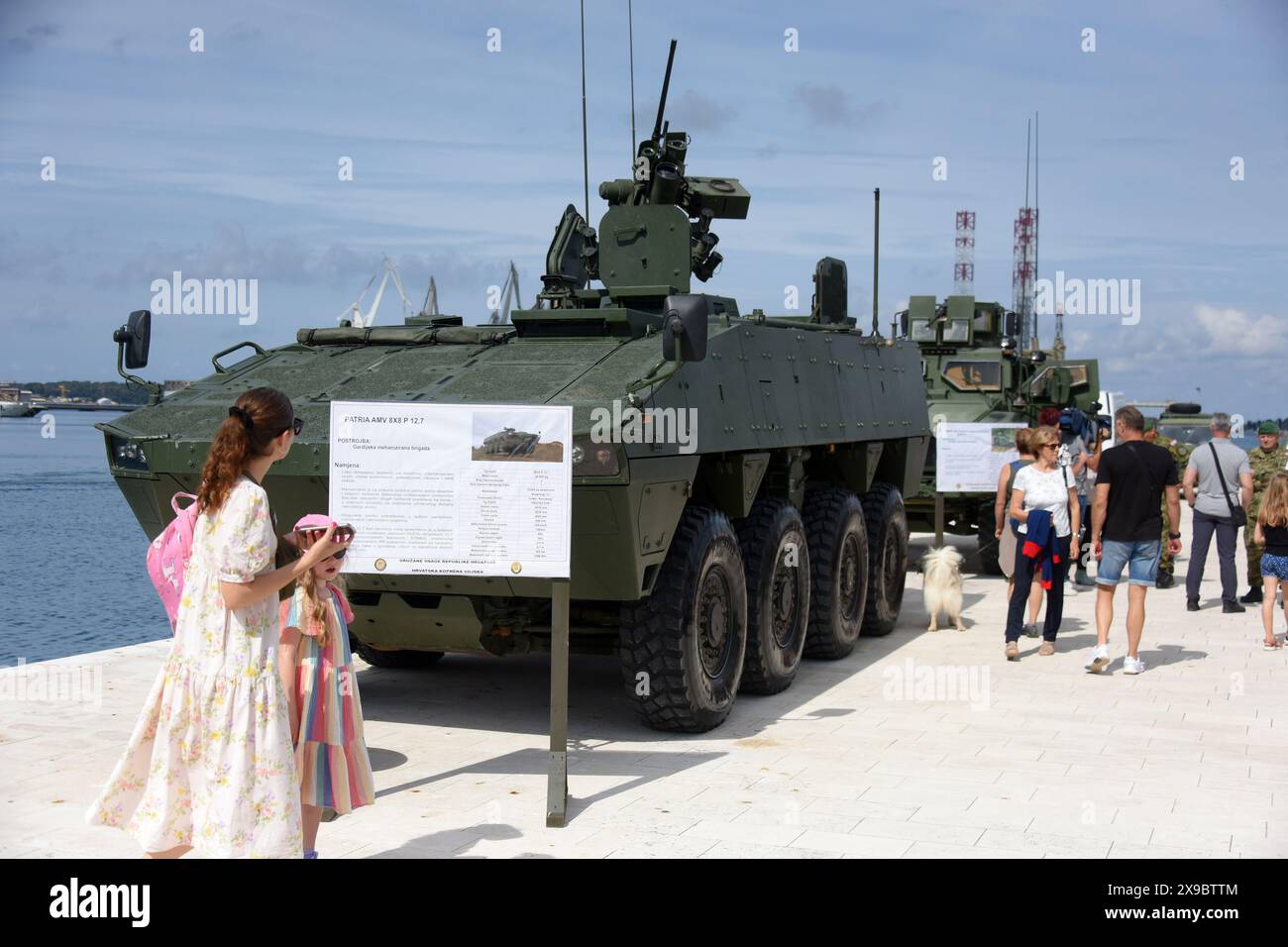Pula, Croatia. 30th May, 2024. People are looking at the military ...