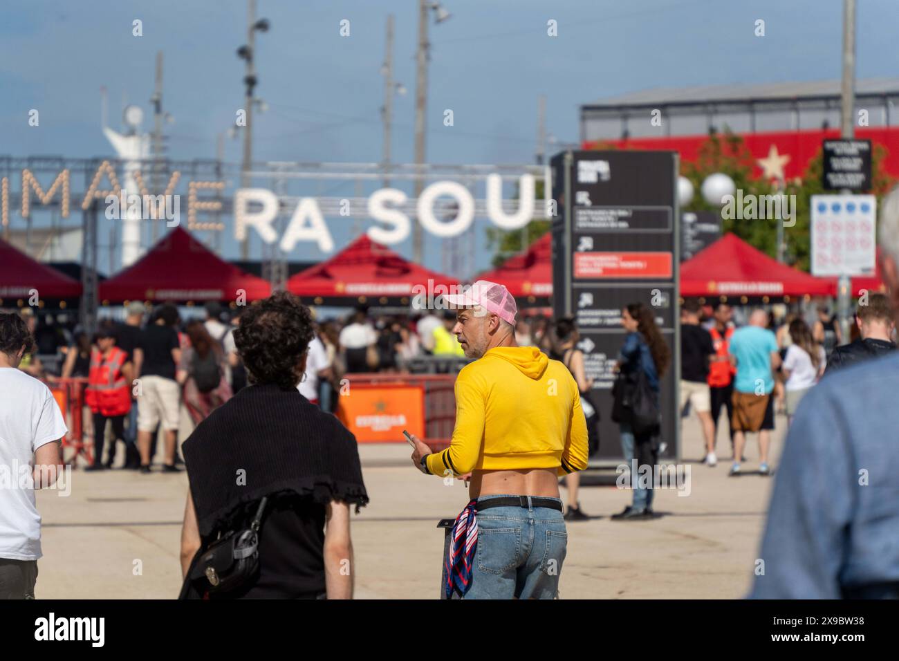 Barcelona, Spain. 30th May, 2024. Crowds of people attend the first day ...