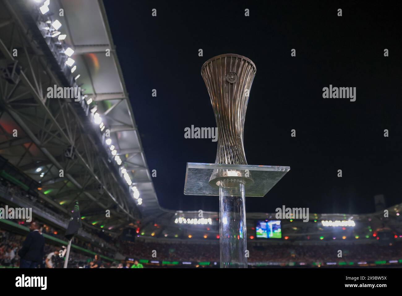 ATHENS, GREECE - MAY 29: Europa Conference League trophy prior to the UEFA Europa Conference ...