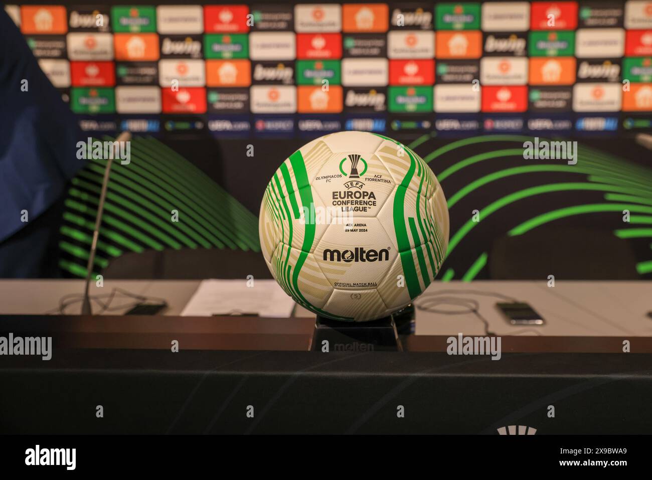 ATHENS, GREECE - MAY 29: official match ball the UEFA Europa Conference ...