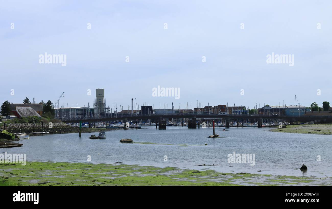 Gosport, Hampshire, England. 17 May 2024. A wide angle view across ...