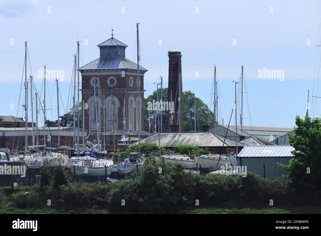 Gosport, Hampshire, England. 17 May 2024. Close up of the Haslar Water ...