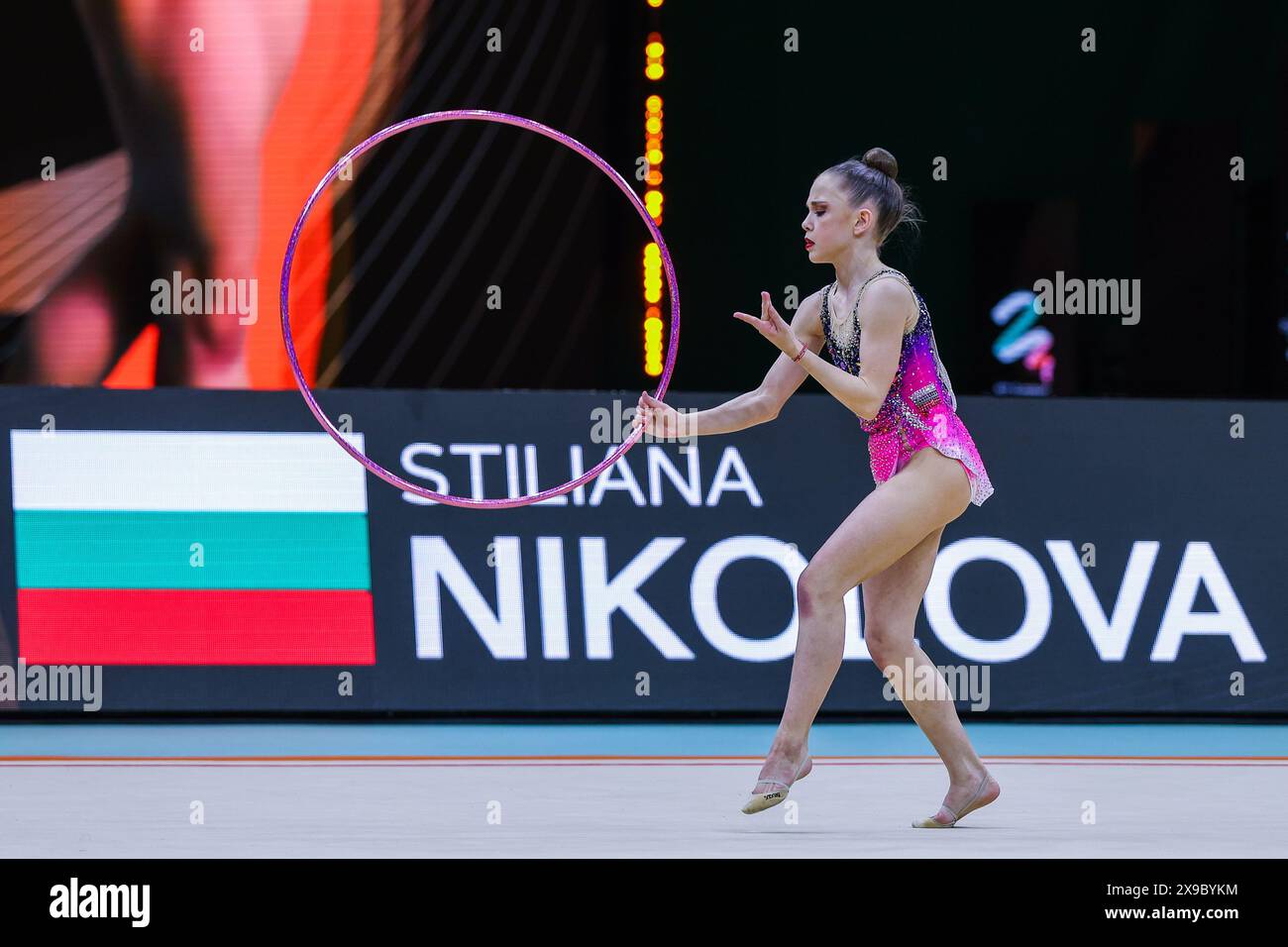 Stiliana Nikolova (BUL) seen during 40th European Rhythmic Gymnastics ...