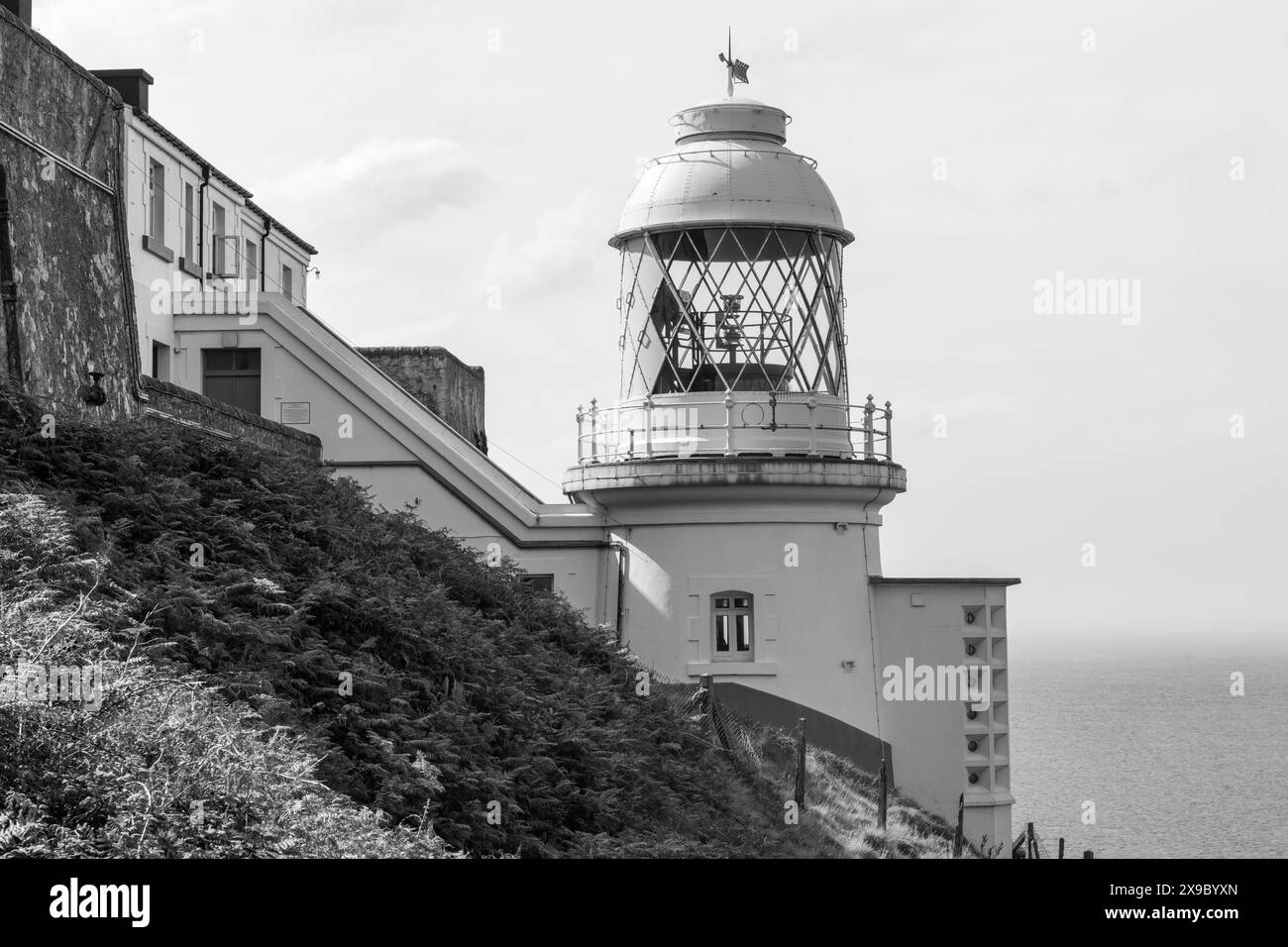 Photo of the Foreland lighthouse at Foreland Point on the north Devon ...