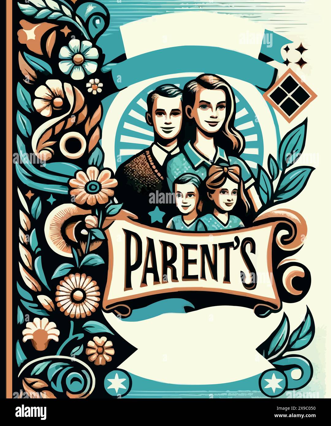 50s advertising family hi-res stock photography and images - Alamy