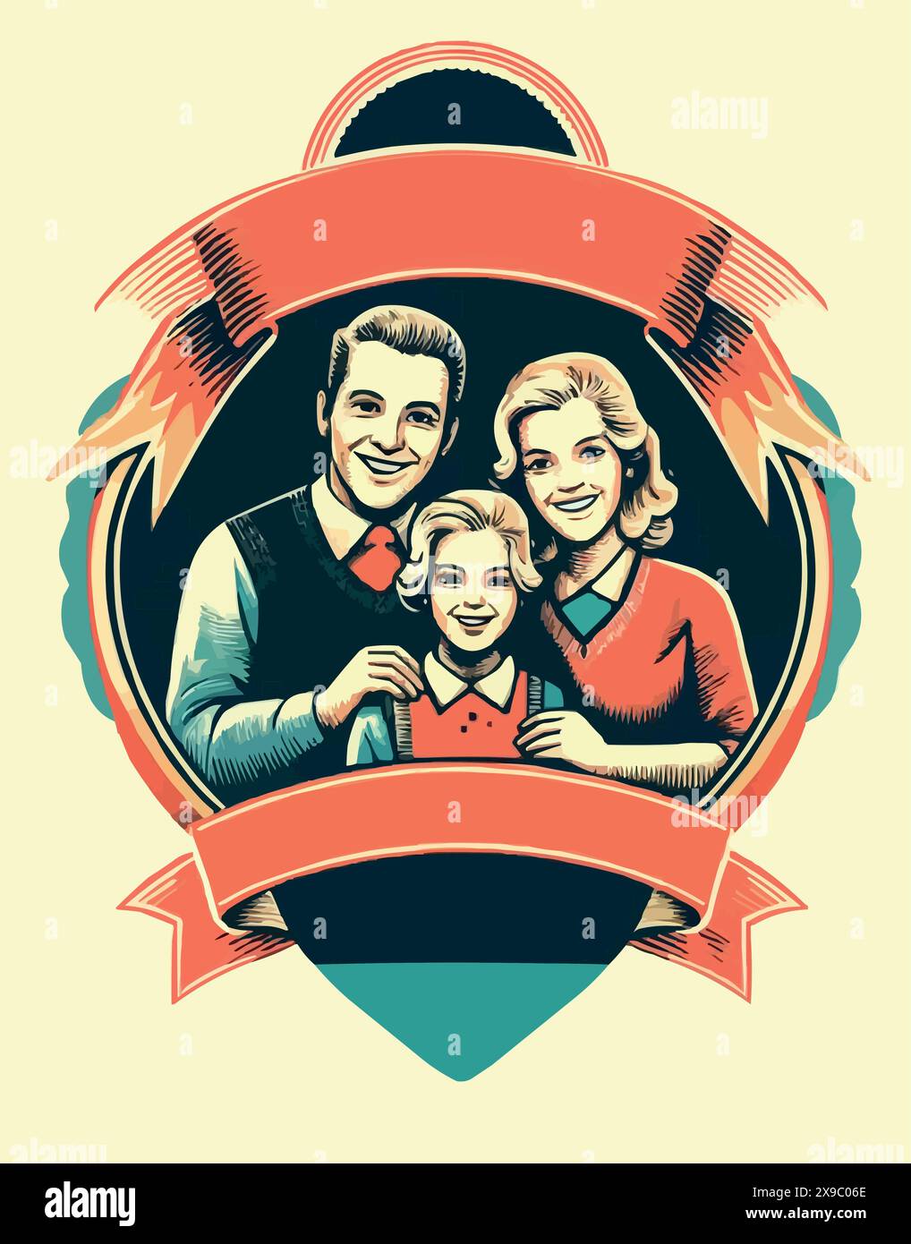 50s advertising family hi-res stock photography and images - Alamy