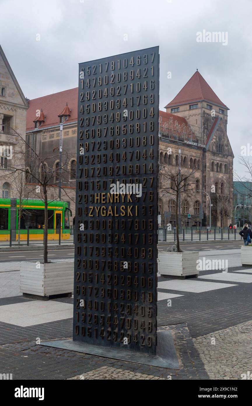 Poznan, Poland - January 28, 2024: Monument to Polish cryptologists ...