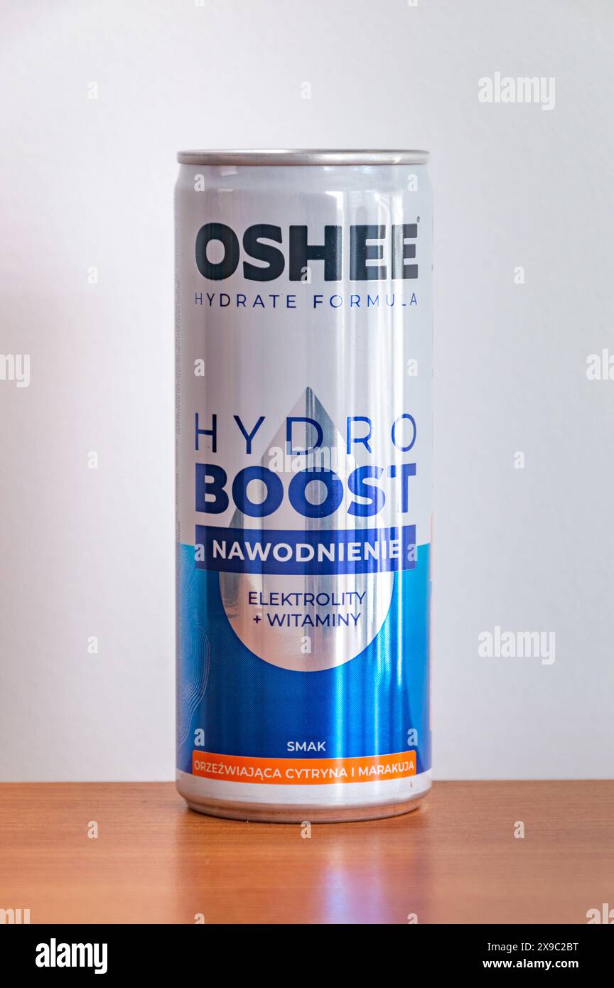 Pruszcz Gdanski, Poland - February 3, 2024: Oshee Hydro boost drink ...