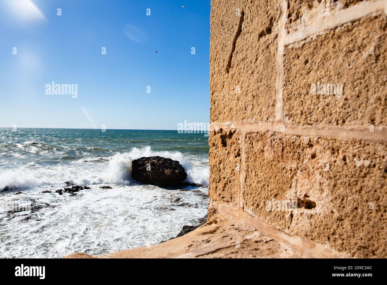 Essaouira, Morocco a sea side town on the Atlantic Ocean with blue ...