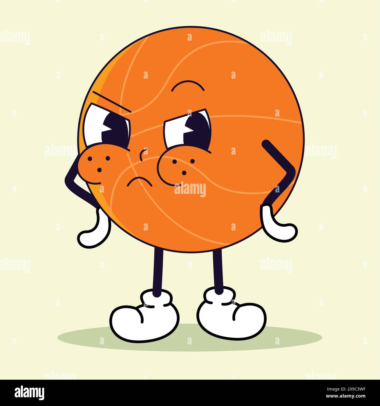 A pixel art drawing of a basketball character with arms and legs Vector ...