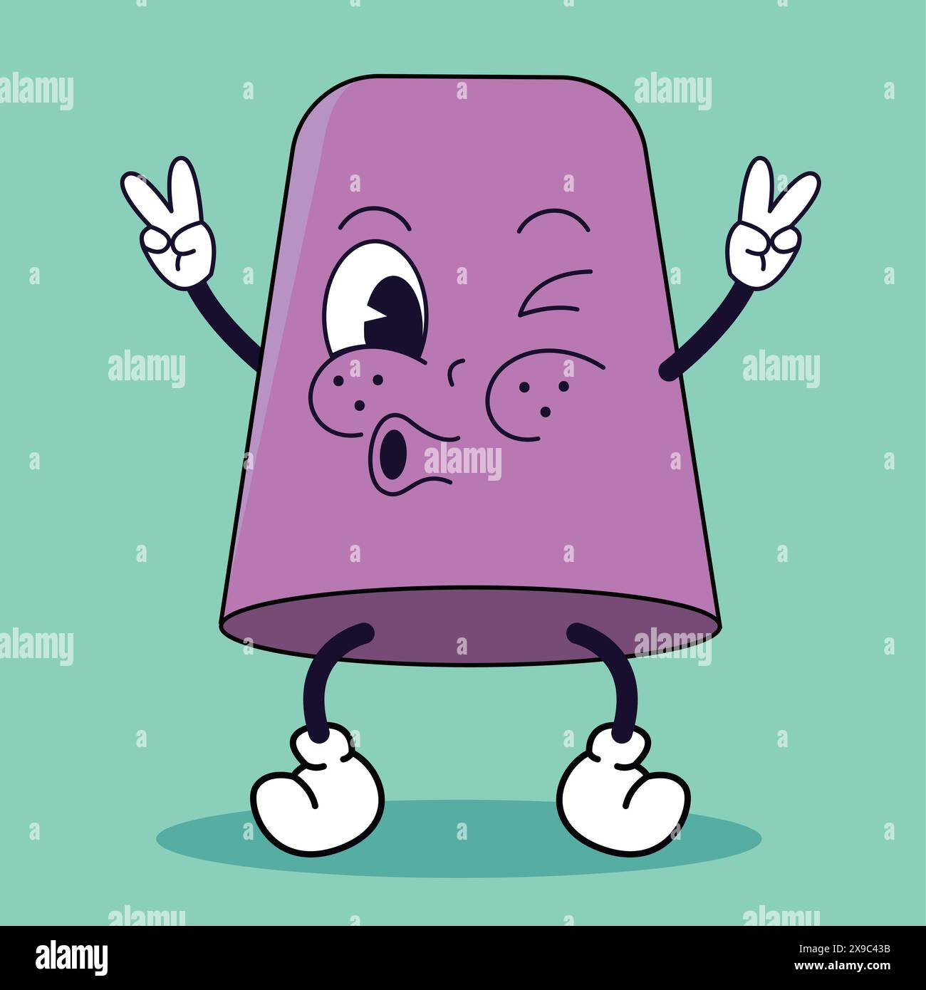 Pixel art of a popsicle animated with hands and legs Vector Stock ...