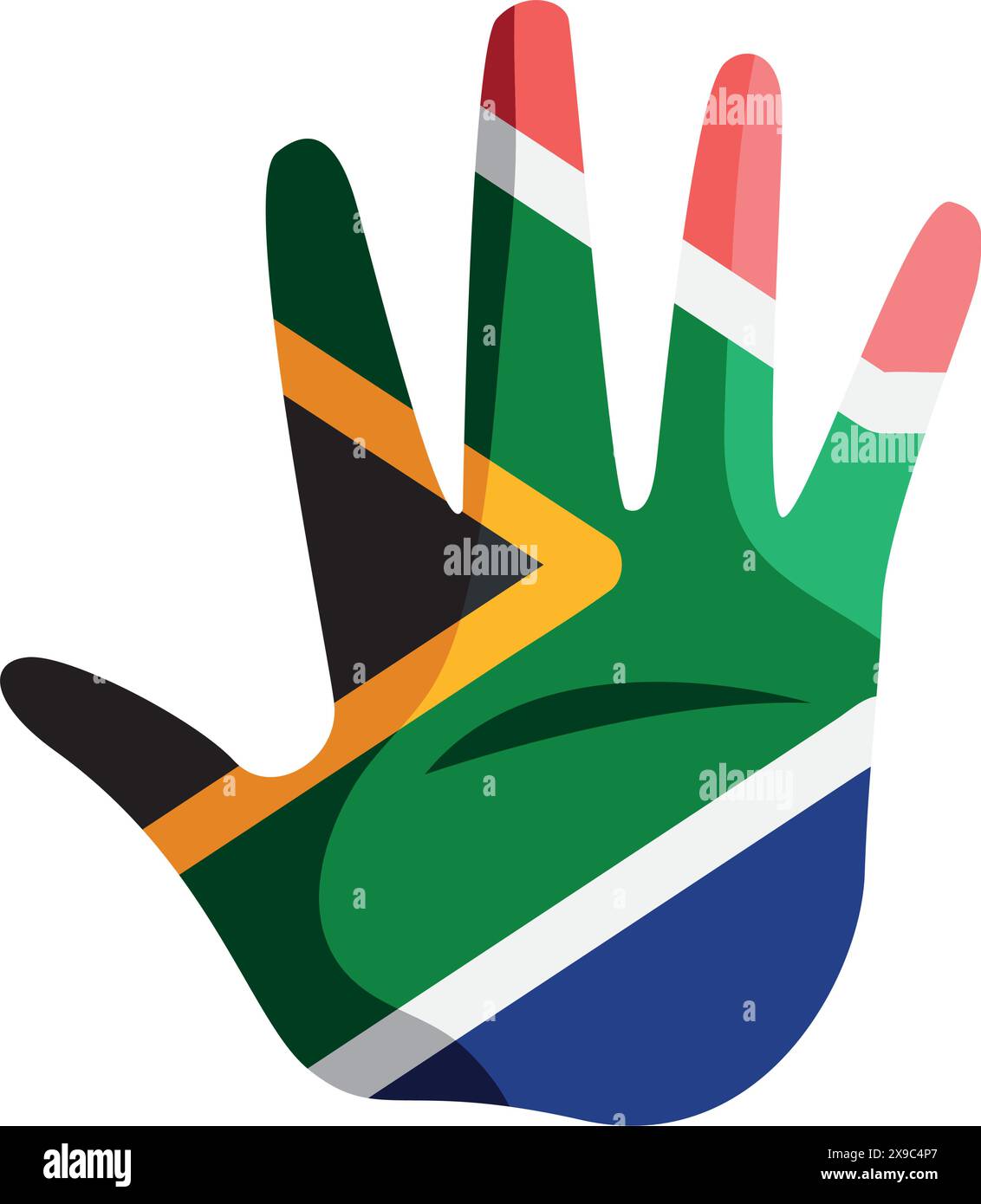 south african flag hand shape Stock Vector Image & Art - Alamy