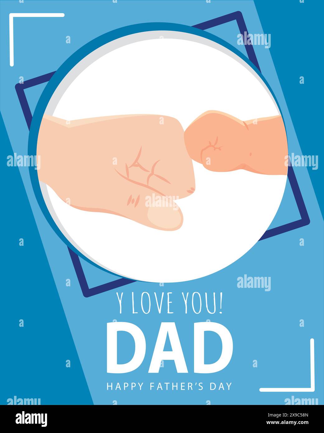 Happy father day poster with a pair of hands doing bro fist Vector ...