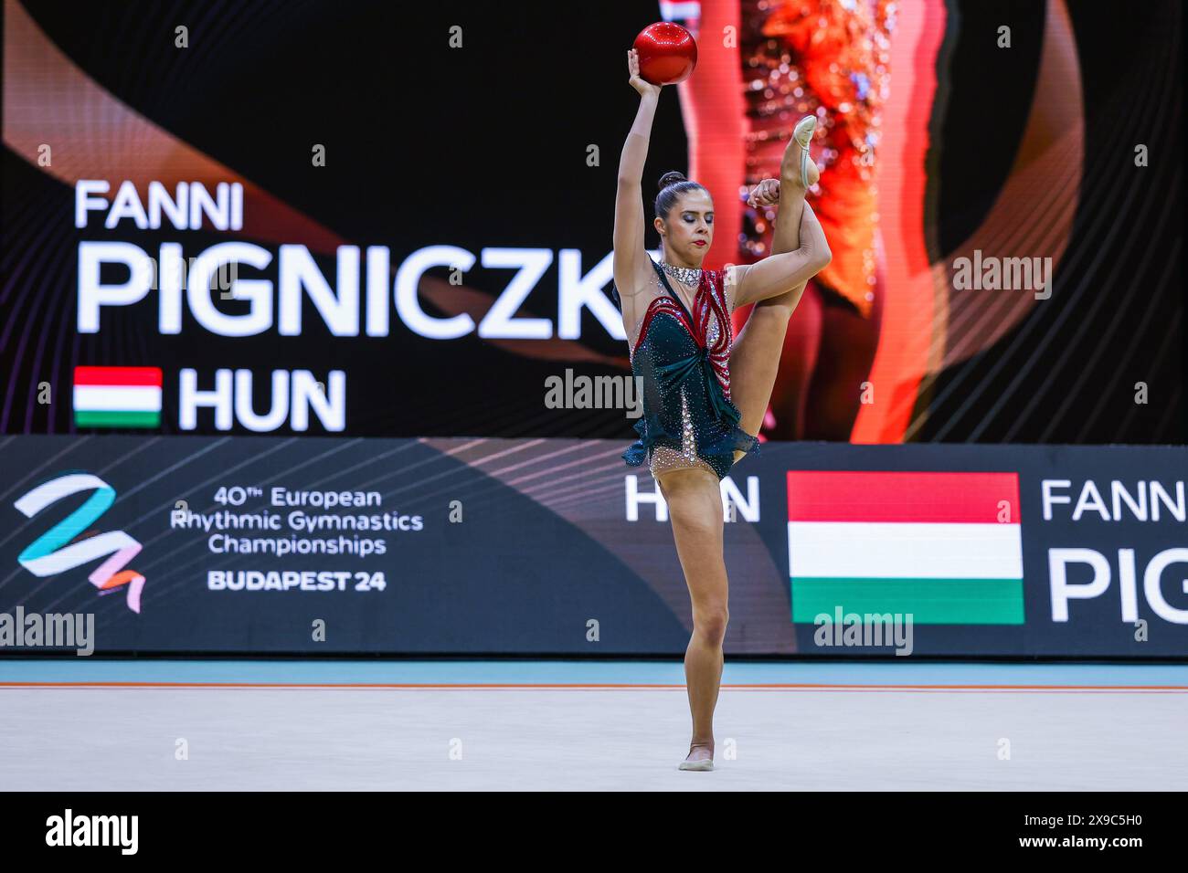 Fanni Pigniczki (HUN) in action during the 40th European Rhythmic ...