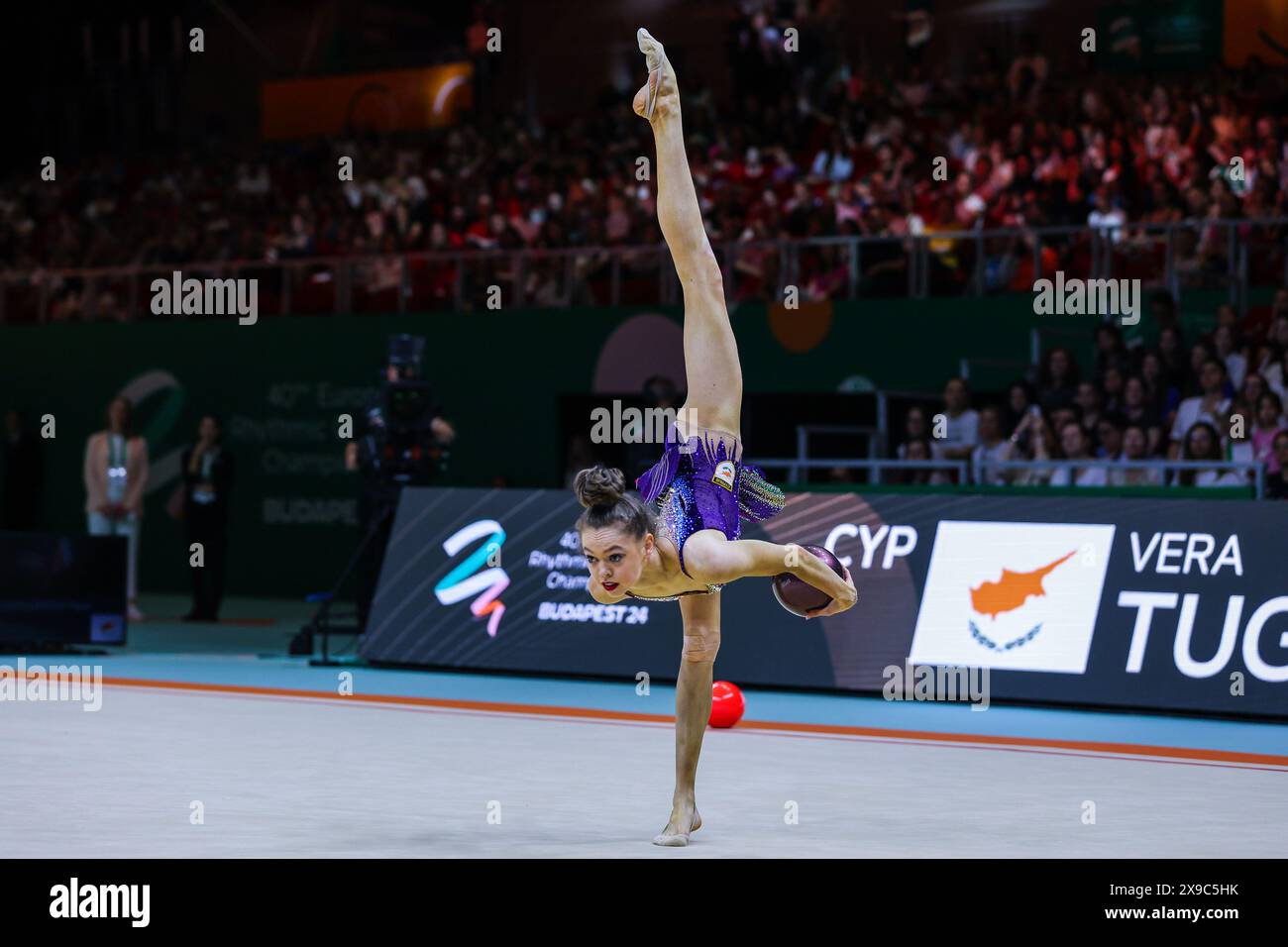 Vera Tugolukova (CYP) in action during the 40th European Rhythmic ...