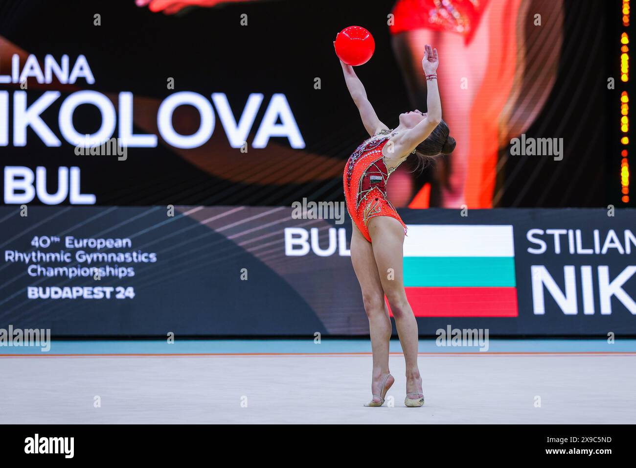 Stiliana Nikolova (BUL) during 40th European Rhythmic Gymnastics ...