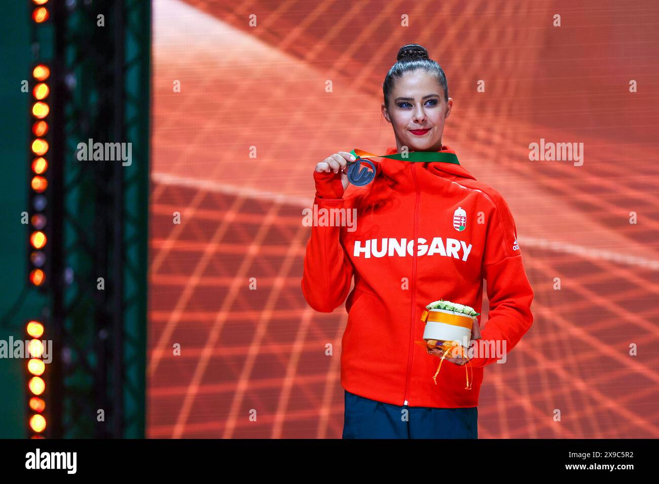 Fanni Pigniczki (HUN) with silver medal at Finals Ball Senior during ...