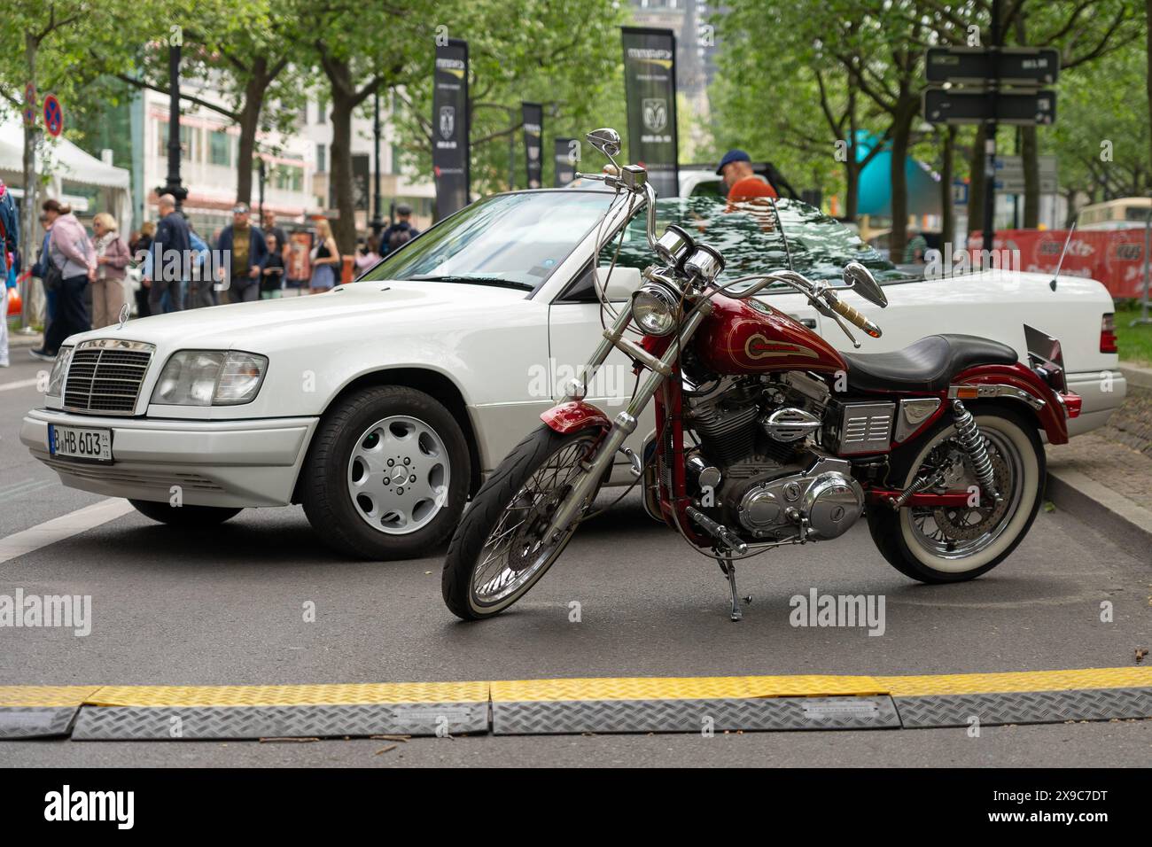 BERLIN - MAY 04, 2024: The motorcycle Harley-Davidson against the ...
