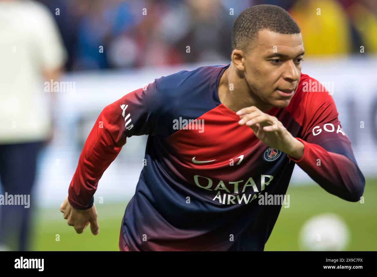 Football match, captain Kylian MBAPPE' Paris St Germain concentrates ... Football match, captain Kylian MBAPPE' Paris St Germain concentrates ...