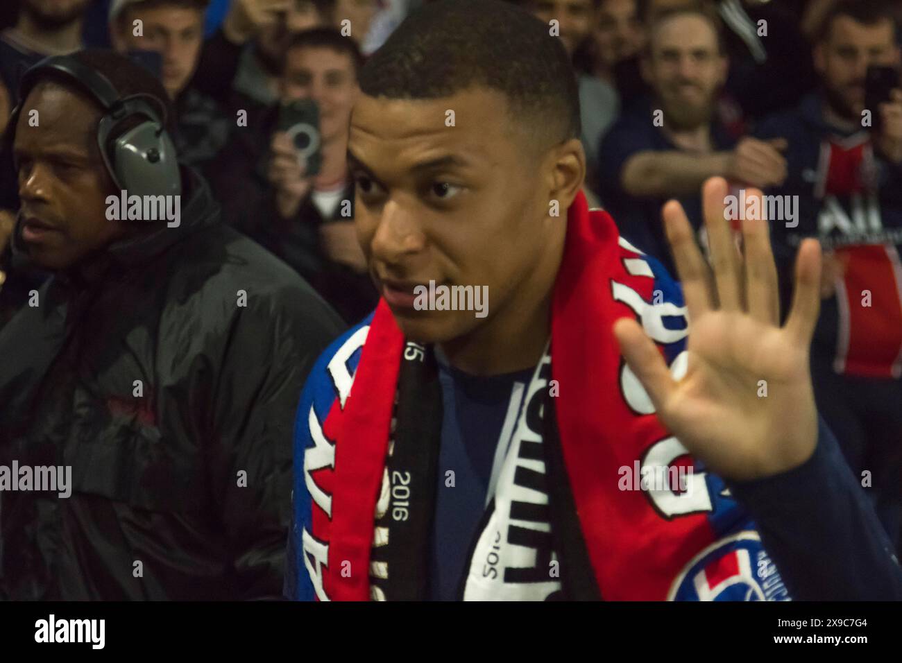 Football match, captain Kylian MBAPPE' Paris St. Germain, lap of honour ...
