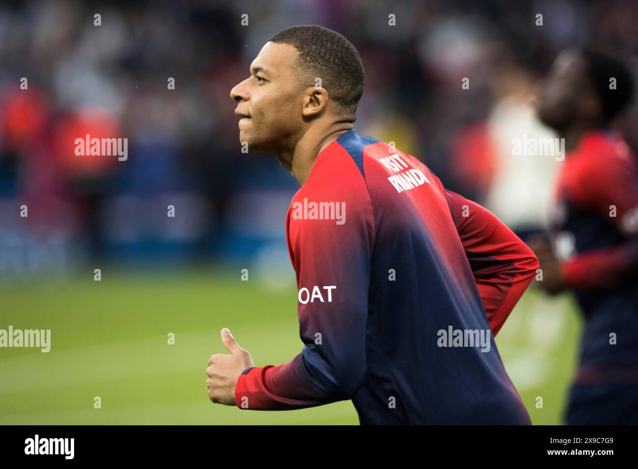 Football match, captain Kylian MBAPPE' Paris St Germain concentrates ... Football match, captain Kylian MBAPPE' Paris St Germain concentrates ...