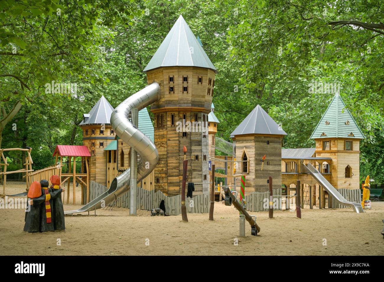 Magic playground, climbing castle, playground at RIAS, Volkspark ...